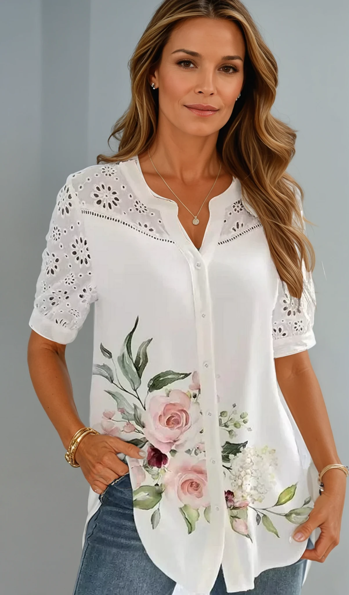 ANDI | BLOUSE EN DENTELLE CASUAL – Maison Belle Montreal